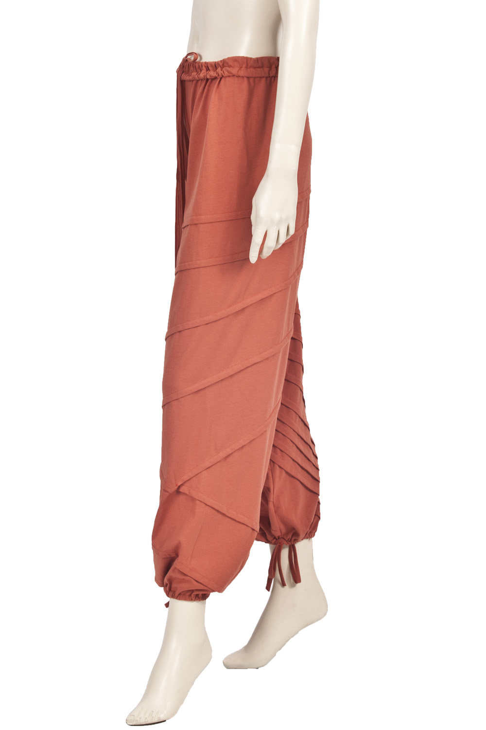 OUT OF STOCK/Asymmetric Cotton Pleat Sweatpants | Tata Fashion